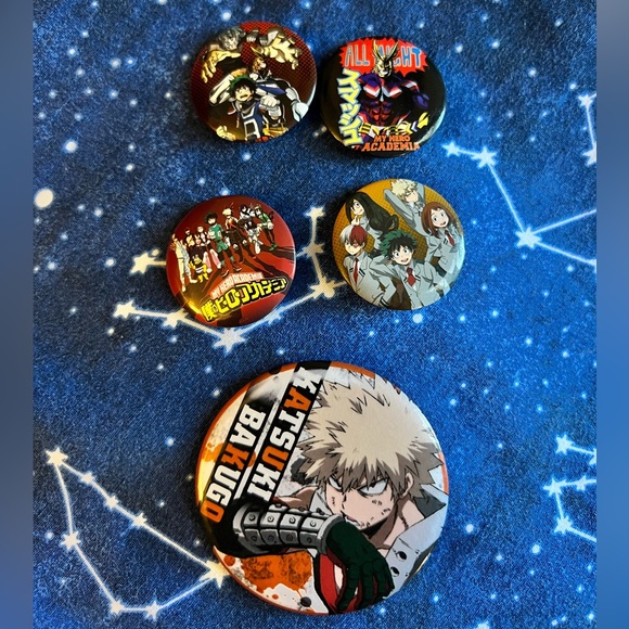 Hot Topic | Accessories | My Hero Academia Button Pins Set Of 5 | Poshmark